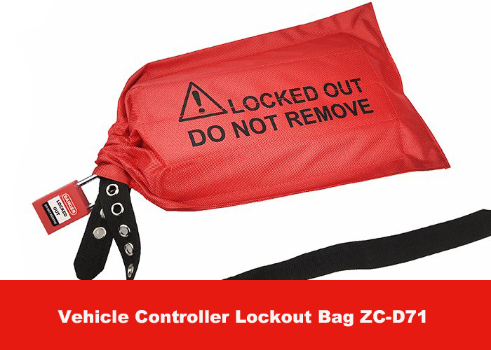 Red Fabrics Vehicle Controller Lockout Bags for Controllers and Plugs ...