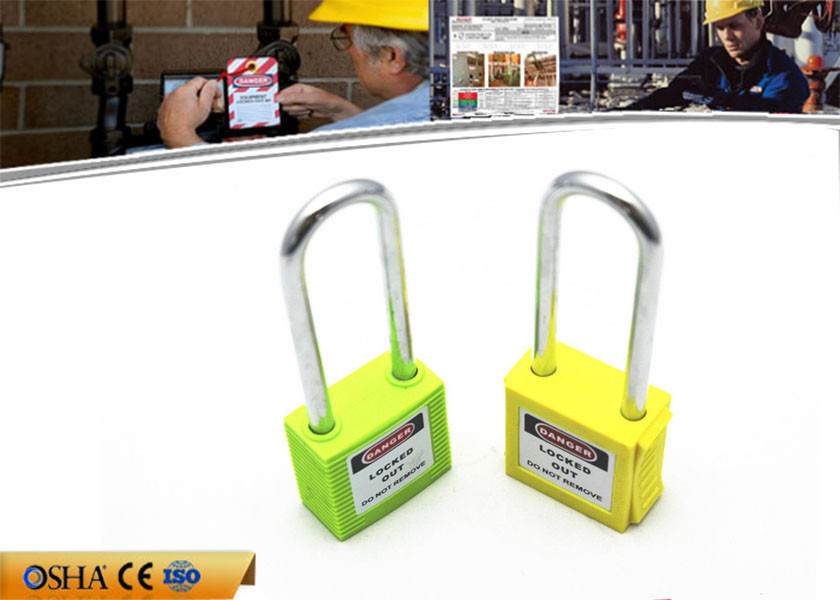 Customzied 76mm Long Steel Shackle Xenoy Safety Lockout Padlocks